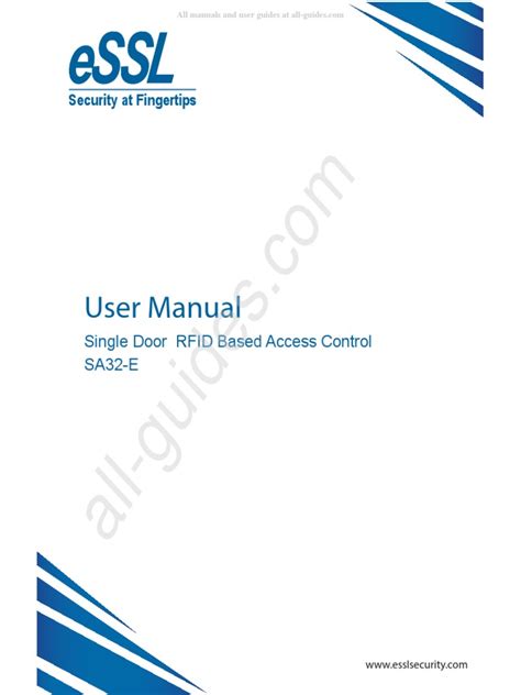 user manual security at fingertips pdf access control personal identification number