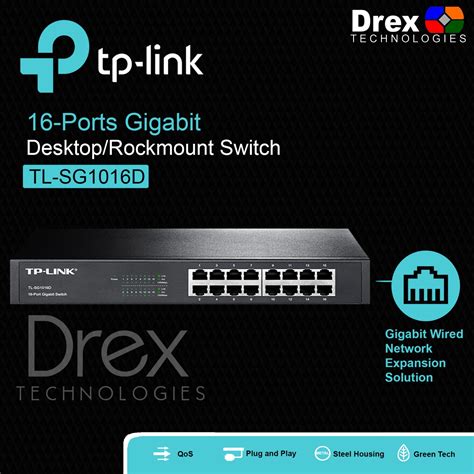 TP Link TL SG1016D 16 Port Gigabit 10 100 1000Mbps Ethernet Network