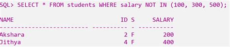 In And Not In Operators In Sql Made Easy Lec Learning Monkey