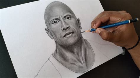 How To Draw The Rock Step By Step Part Wwe The Rock Drawing
