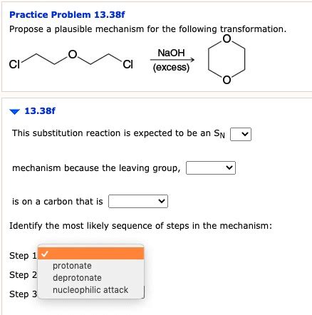 SOLVED Practice Problem 13 38f Propose Plausible Mechanism For The