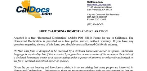 Homestead Declaration Form Fill Out Printable PDF Forms Online
