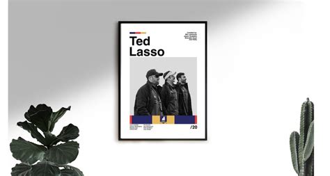 Minimalist T Ted Lasso Poster Print Wall Art Modern Etsy