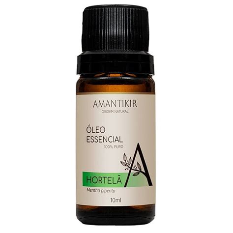 Óleo Essencial de Hortelã Pimenta 10mL Amantikir Dermabox No Poo