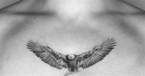 Flying Eagle Tattoo Located On David Shaban S Chest