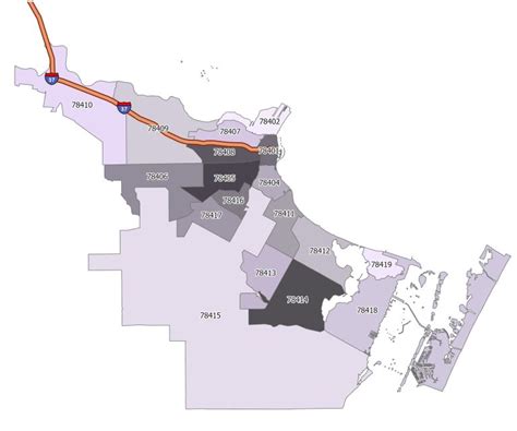 Corpus Christi Zip Code Map GIS Geography