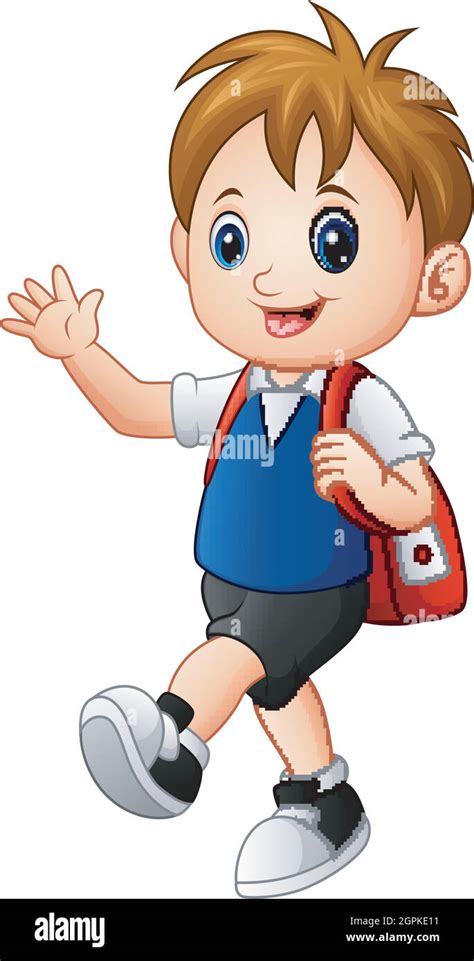 Caminando a la escuela Imágenes vectoriales de stock Alamy