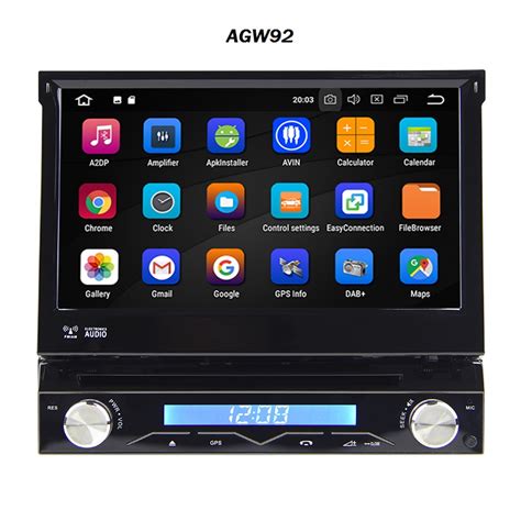 Autoradio AGW92 Android 8 GPS WIFI DVD CD Bluetooth USB SD 1DIN Simple