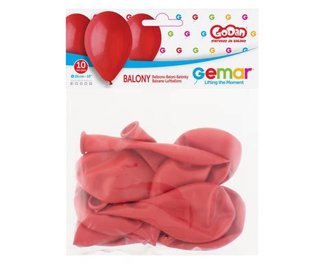 Balony Pastelowe Czerwone G90 25 Cm 10 Szt