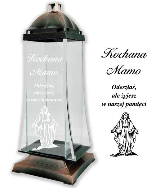 ZNICZ szklany kapliczka GRAWER Dzień Matki Mamy znicz 39 Cena
