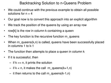 ppt the n queens problem powerpoint presentation free download id 4815123