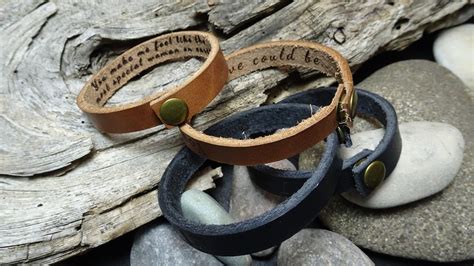 High Quality Handmade Leather Bracelets Custom Leather Engraved