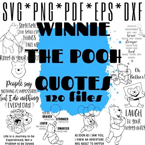 Winnie The Pooh Quote SVG Pooh Svg Piglet Svg Tigger Svg Inspire