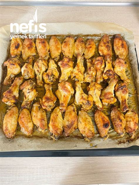 Fırında Mangal Tadında Nar Gibi Kızarmış Tavuk Kanat Nefis Yemek