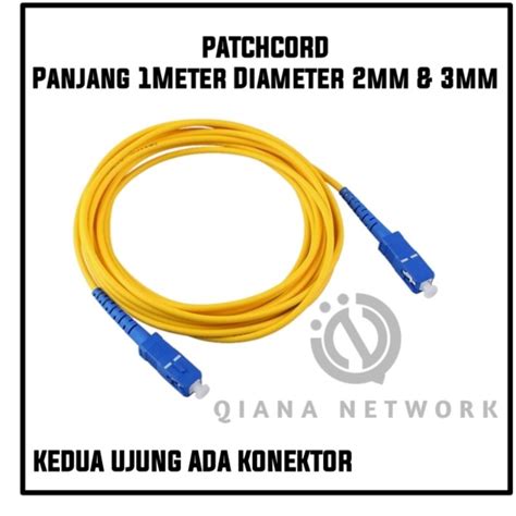 Jual Patchcord Sc Upc To Pathcore Sc Upc Ujung Patchcore Biru Single