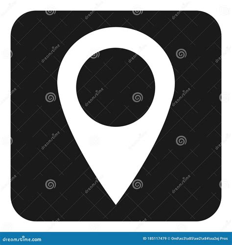 Símbolo De Mapa De Icono De Ubicación Aislado En Fondo Blanco Botón