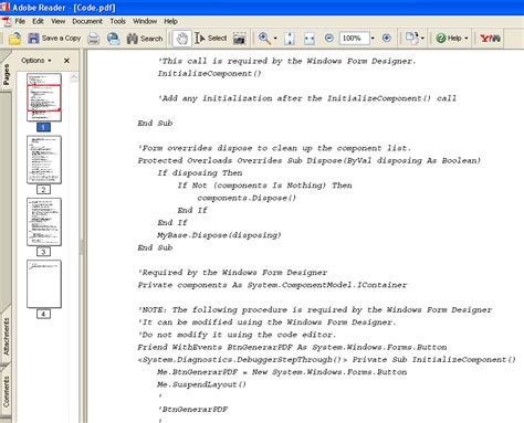 colabora funcionalidad de itextsharp usando visual basic