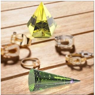 Kon Poligon Pentagonal Piramid Heksagon Acuan Silikon Pemegang Cincin