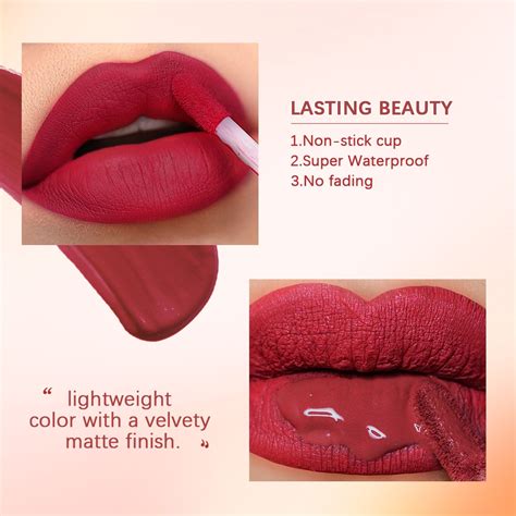 Cengzishu Sexpot Lipstick 12 Color Lip Gloss Non Stick Cup Does Not Fade Velvet Lipstick Lip