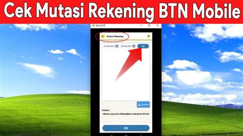 Cara Cek Mutasi Rekening BTN Mobile YouTube