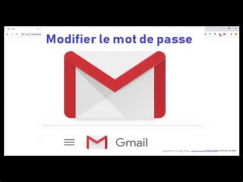 Comment Changer Son Mot De Passe Gmail YouTube