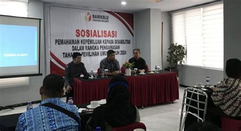 Bawaslu Beri Pemahaman Kaum Disabilitas Dalam Pengawasan Pemilu