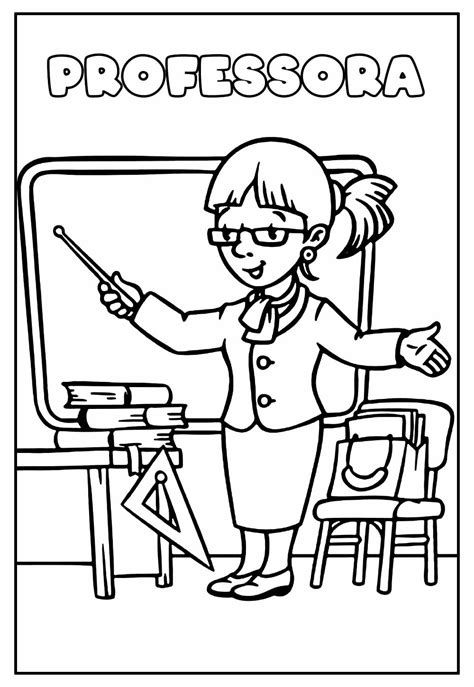 Desenhos De Professora Para Colorir Bora Colorir