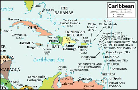 Map Of The Caribbean Islands Lola Sibbie