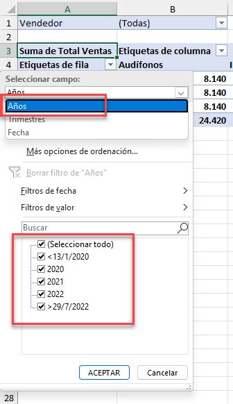 Cómo Filtrar Valores de Tablas Dinámicas en Excel y Google Sheets