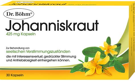 Dr Böhm Johanniskraut 425 mg Kapseln Wirkung Nebenwirkungen