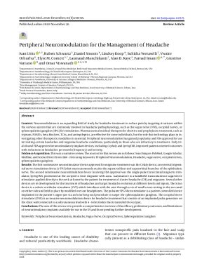 Fillable Online Peripheral Neuromodulation For The Management Of