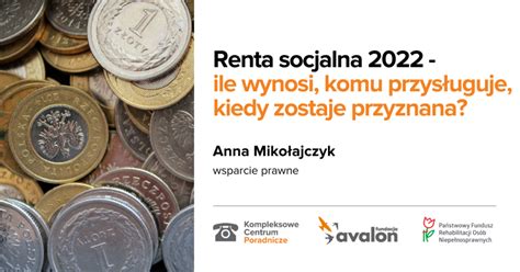Renta socjalna 2022 ile wynosi komu przysługuje kiedy zostaje