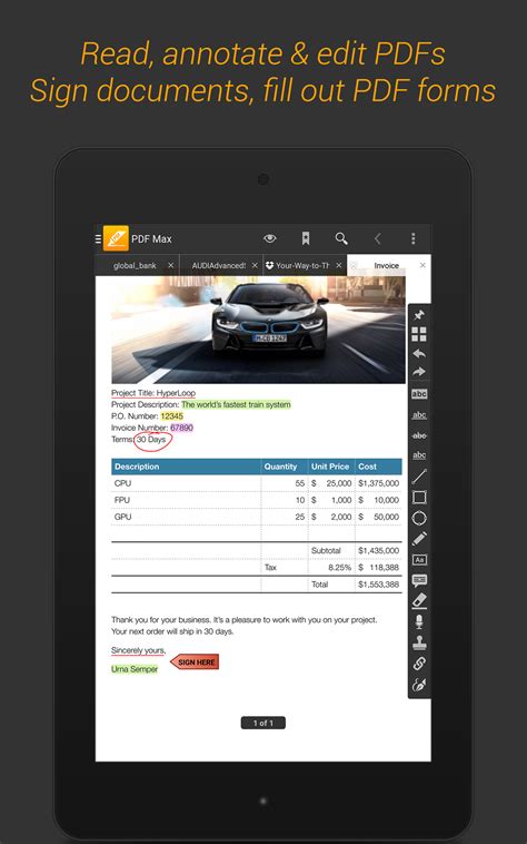 pdf max read annotate and edit pdf documents plus fill out pdf forms amazon it appstore for