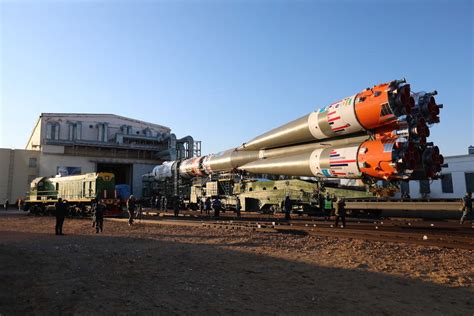 Soyuz Rocket Rolls Out For Launch Of Russian Film Crew Spaceflight Now