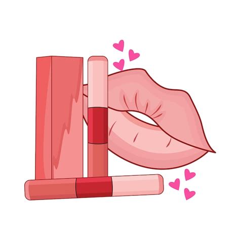 Ilustración de lápiz labial Vector Premium