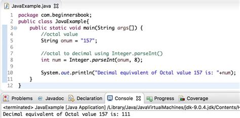 Java Octal To Decimal Conversion With Examples