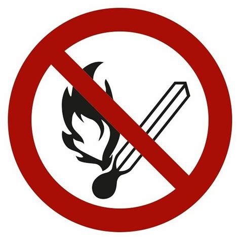 Prohibition Sign No Fire Naked Flame Or Smoking Type 01100