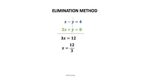 pair of linear equations elimination method youtube
