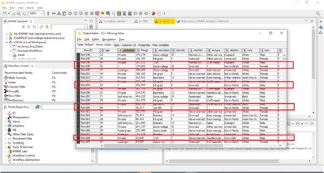 Missing Value Node Does Not Replace Sign KNIME Analytics Platform
