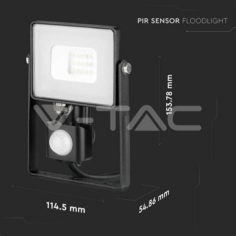 LED reflektor sa senzorom 10W 6400K Veći model IP65 Samsung čip