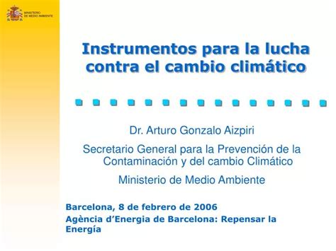 PPT Instrumentos para la lucha contra el cambio climático PowerPoint