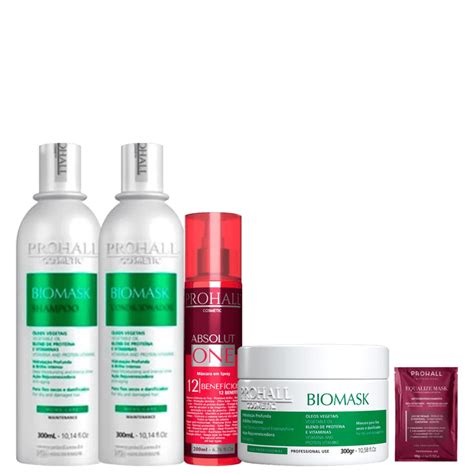 Kit Biomask Ultra Hidratação 300g Absolut One 200ml Prohall