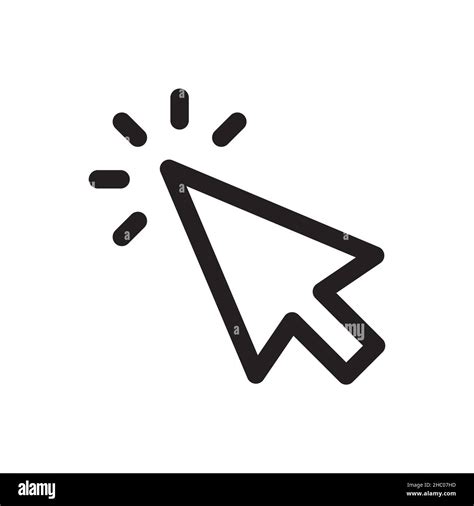 Icono de cursor símbolo de puntero aislado sobre fondo blanco