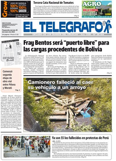 Edición 20 01 2023 Diario El Telégrafo