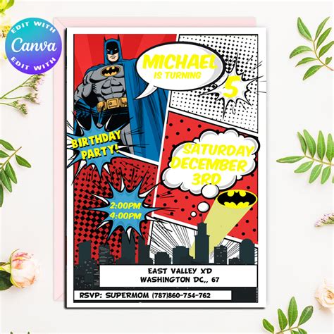 Comic Invitation Comic Birthday Party Invitation Comic Sup Inspire