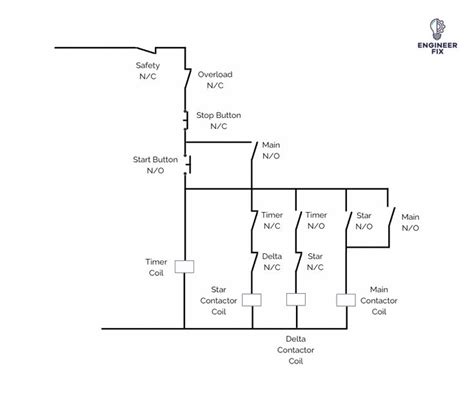 Star Delta Control Diagram In Hindi Star Delta Control Wirin