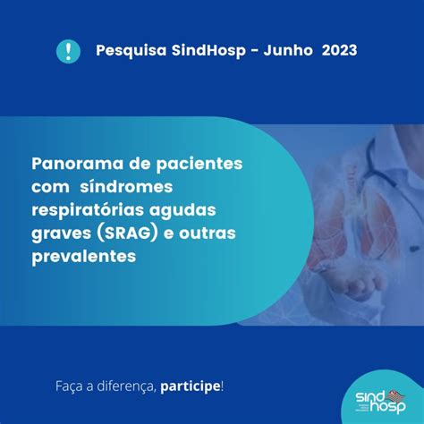 Pesquisa SindHosp sobre o panorama de pacientes síndrome