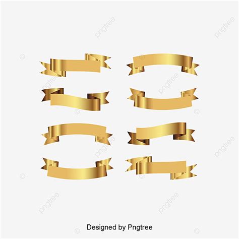 Gold Banner PNG Transparent Vector Gold Banner Gold Clipart