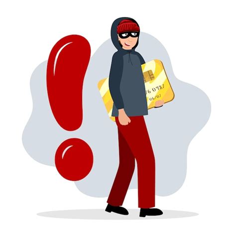 Premium Vector Online Fraud Cyber Thief Steals Money Credit Card