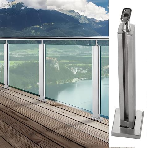 Glas Geländerpfosten Äußere Glasgeländer für Stufen 26 30 33 37 41 45